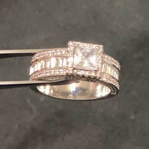 Jewelry | 925 Silver Princess Cut Wedding Ring Engagement Ring Bridal ...